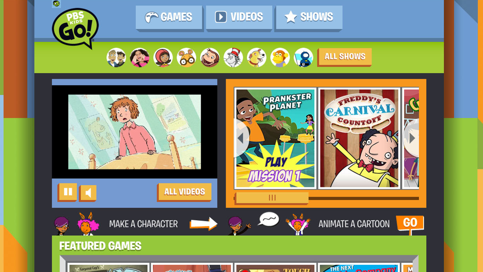 Design | Web | PBS KIDS GO 2.0